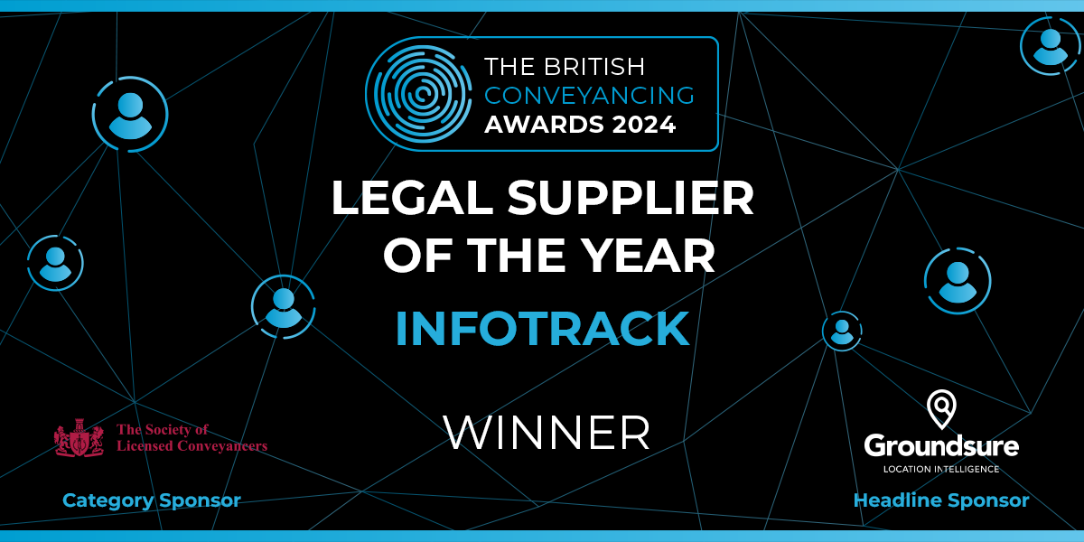 InfoTrack Legal Supplier of Year British Conveyancing Awards